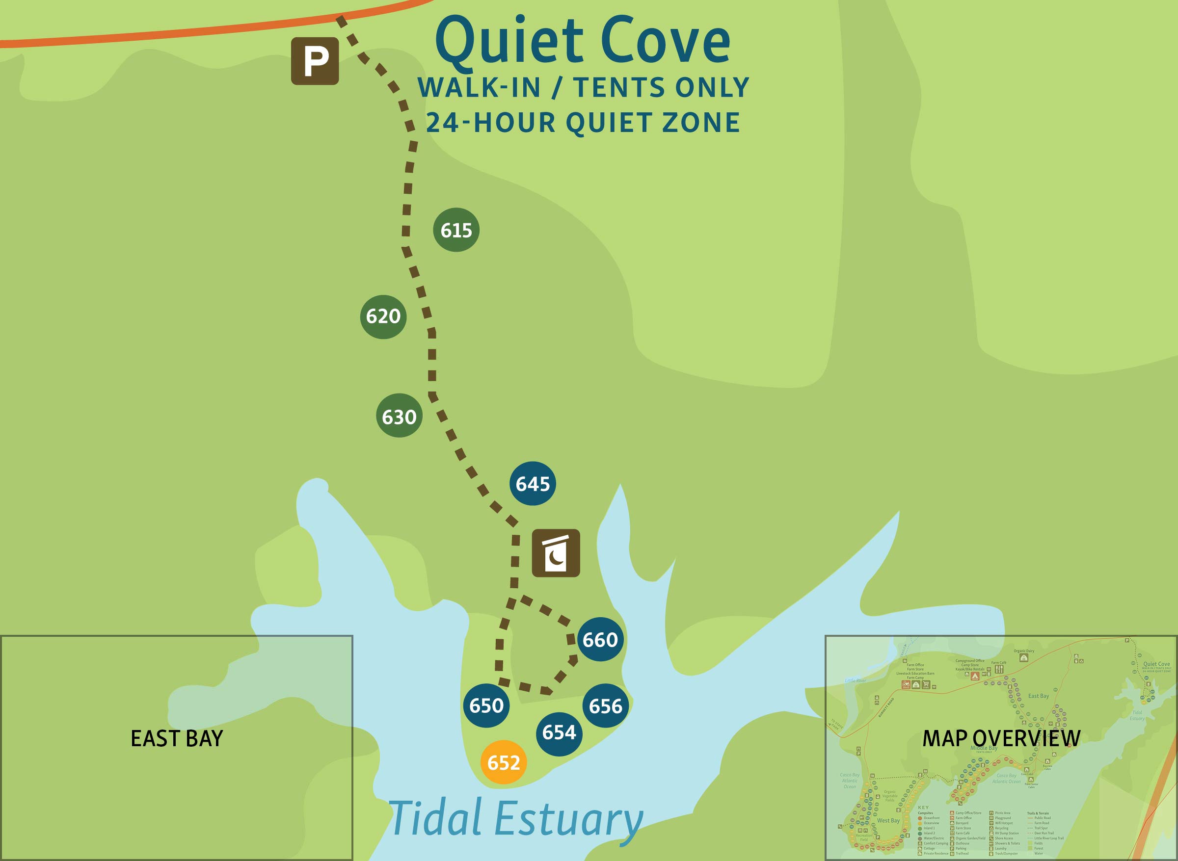 Interactive Campground Map - Quiet Cove - Wolfe's Neck Oceanfront Camping