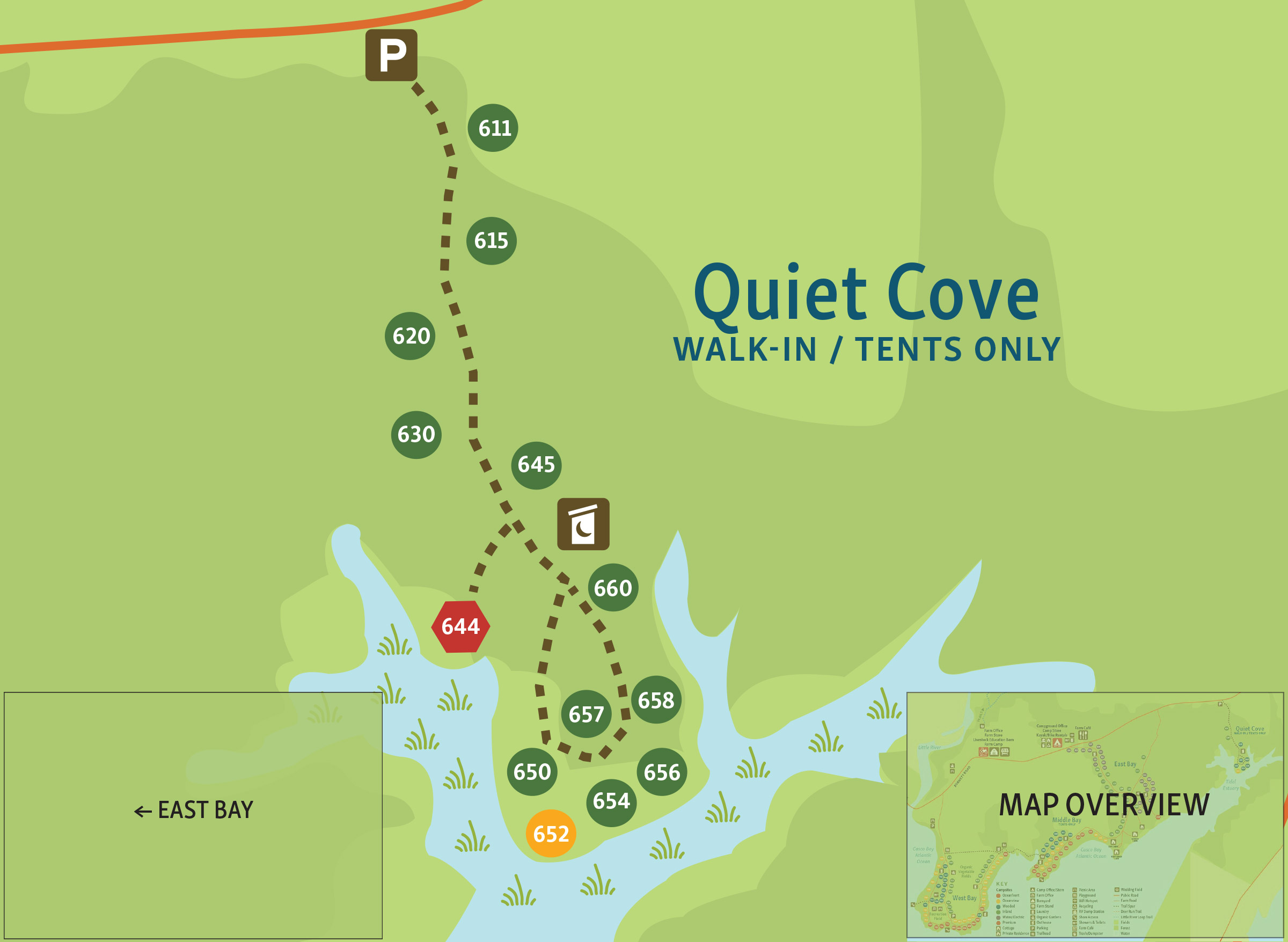 Interactive Campground Map - Quiet Cove - Wolfe's Neck Oceanfront Camping